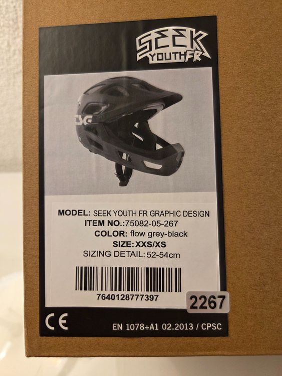 TSG SEEK FR GRAPHIC DESIGN MTB-Helm Vollvisierhelm Gr. XS (Neu und ...
