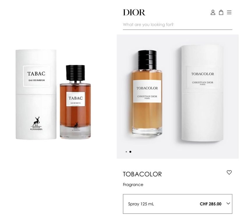 Maison Alhambra TABAC Eau de Parfum 100ml / DIOR TOBACOLOR (Gebraucht) in für CHF 22 – mit ...