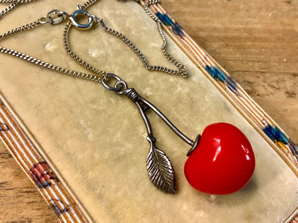 ART DECO ANHÄNGER SILBER 800-ER LUCITE BAKELIT+KETTE 925 (Gebraucht) in ...