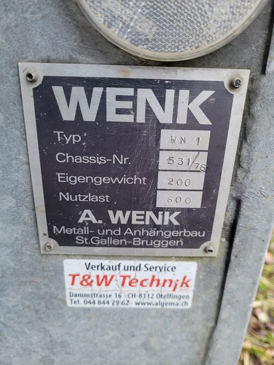 Pw Ahnhäger Wenk (Gebraucht) in Siglistorf für CHF 350 – nur Abholung ...