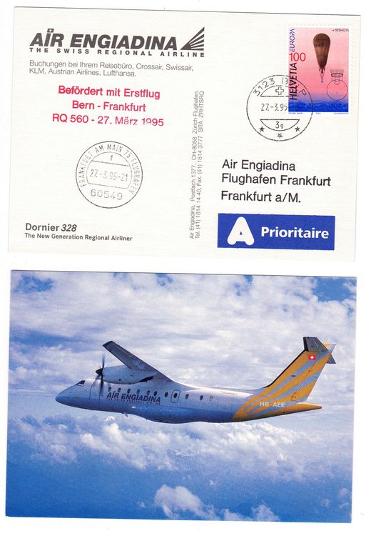 Vol "AIR ENGIADINA" Bern-Frankfurt RF 95.5.a | Kaufen auf Ricardo