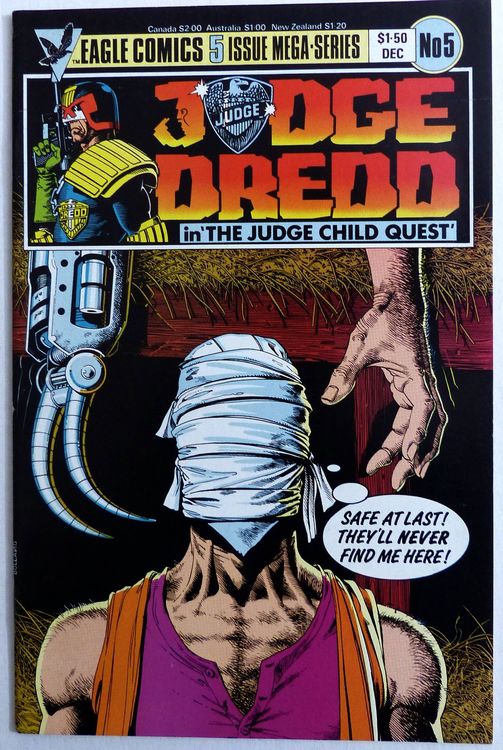 JUDGE DREDD CHILD QUEST #1-5 COMPLETE SERIE BOLLAND ART 1984 (Gebraucht ...