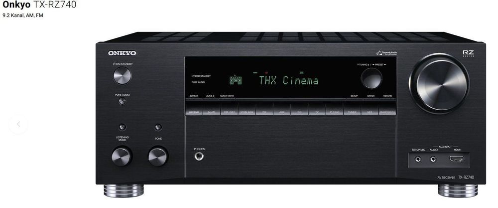 AV Receiver Onkyo TX-RZ740 9.2 Kanal, Fabrikneu mit Garantie | Kaufen ...