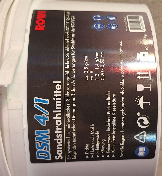 Sandstrahlmittel DSM 4/1, ca. 4 kg (Neu und originalverpackt) in Zwingen für CHF 15 – nur ...