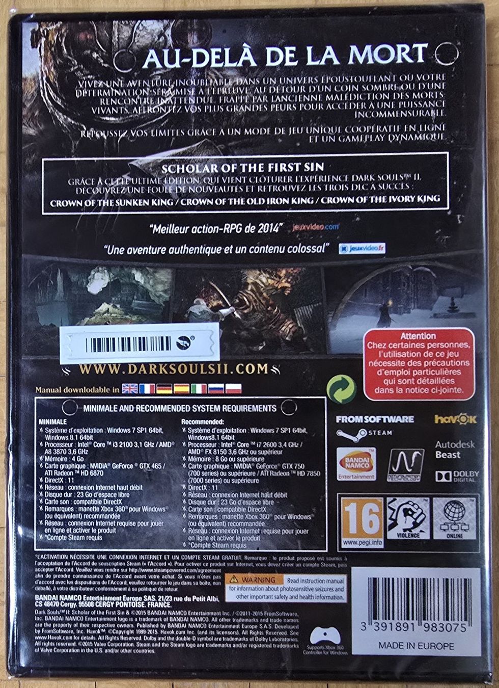 PC : Dark Souls II - Scholar of the First Sin (Blister) (D'occasion) à ...