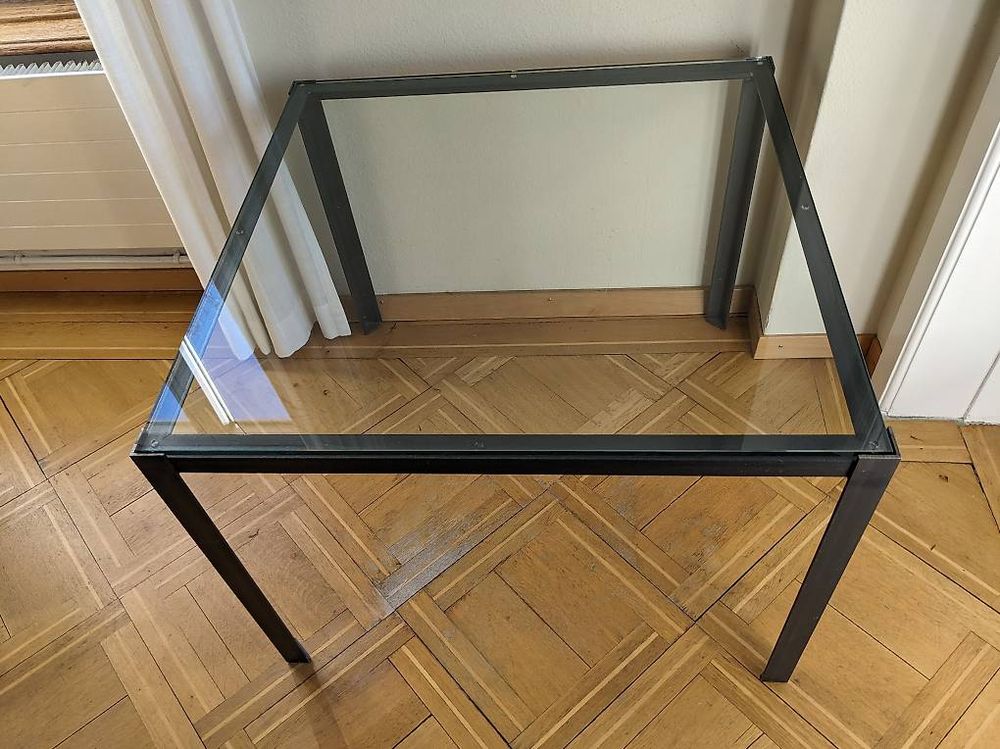 2 Tische metall Eisengestell Glas | Kaufen auf Ricardo