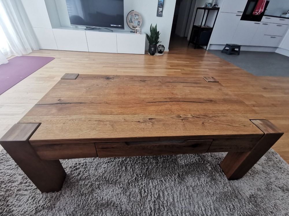 Salontisch Eiche mit Schublade | Kaufen auf Ricardo