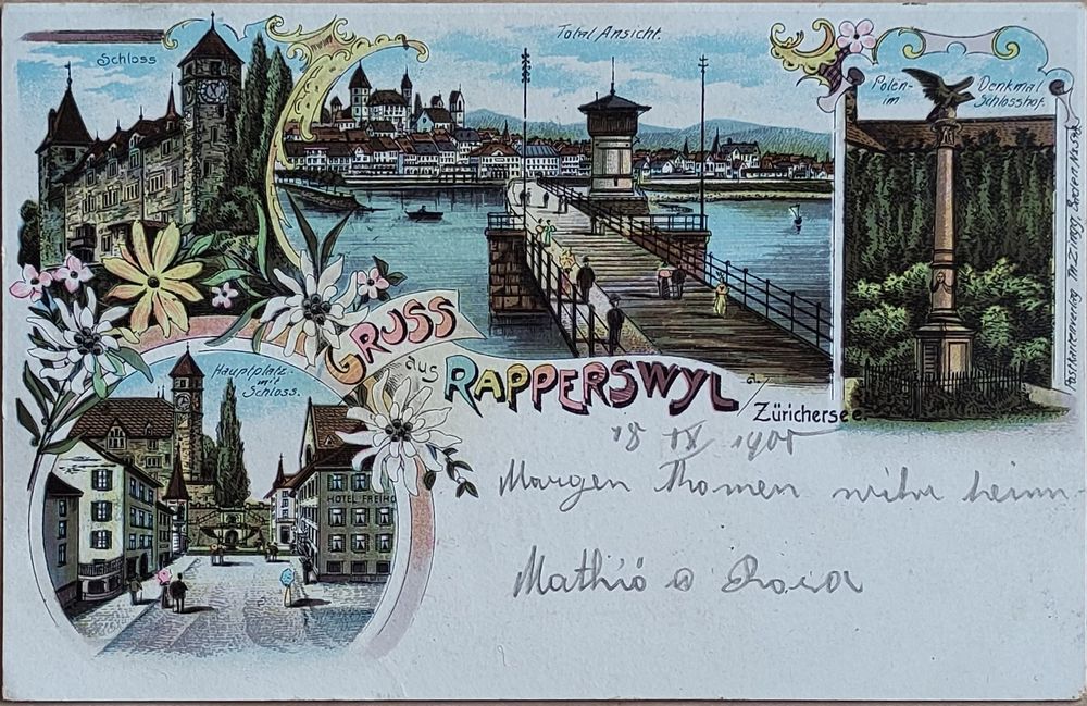 Alte Ansichtskarte Rapperswyl 1900, Rarität! | Kaufen auf Ricardo