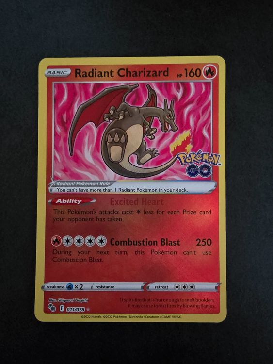 Pokemon Go Radiant Charizard EN 011/078 | Kaufen auf Ricardo