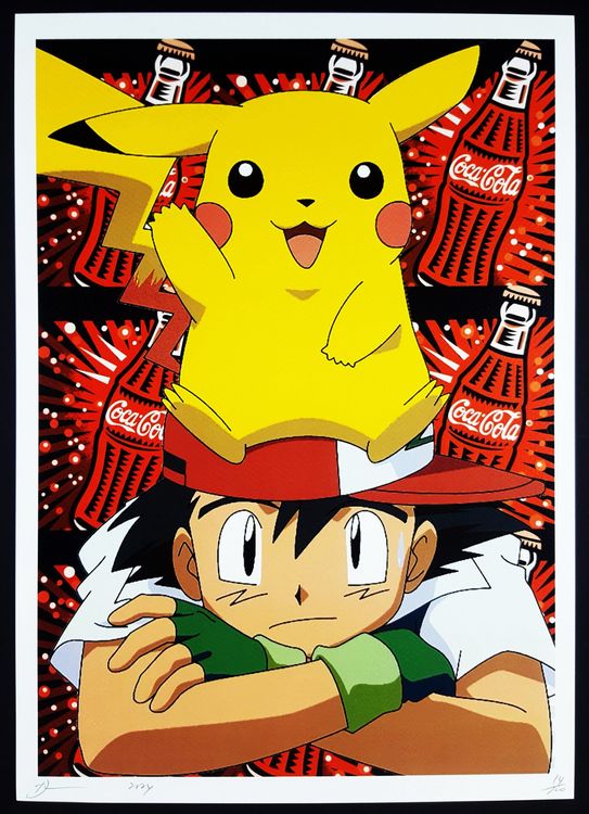 Death NYC Ltd Pop Art Druck " Cola Pikachu and Ash Ketchum | Kaufen auf ...