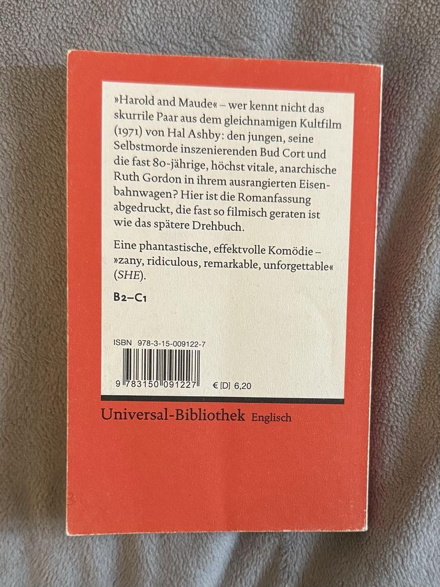 Harold and Maude - Colin Higgins Reclam Book (Gebraucht) in solothurn ...
