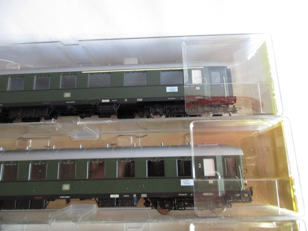 Fleischmann HO/GS 3 Stk.Personenzugwagen DB grün in OVP (106 (Gebraucht ...