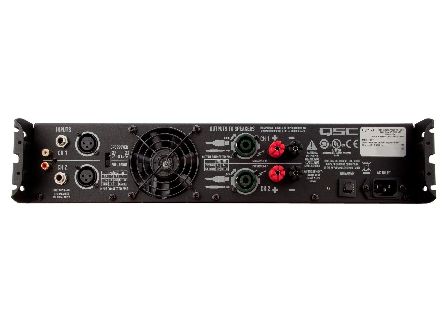 QSC GX 7 Endstufe, 2x1000W/4Ohm, 2x725W/8Ohm, 19'' (Gebraucht) in ...