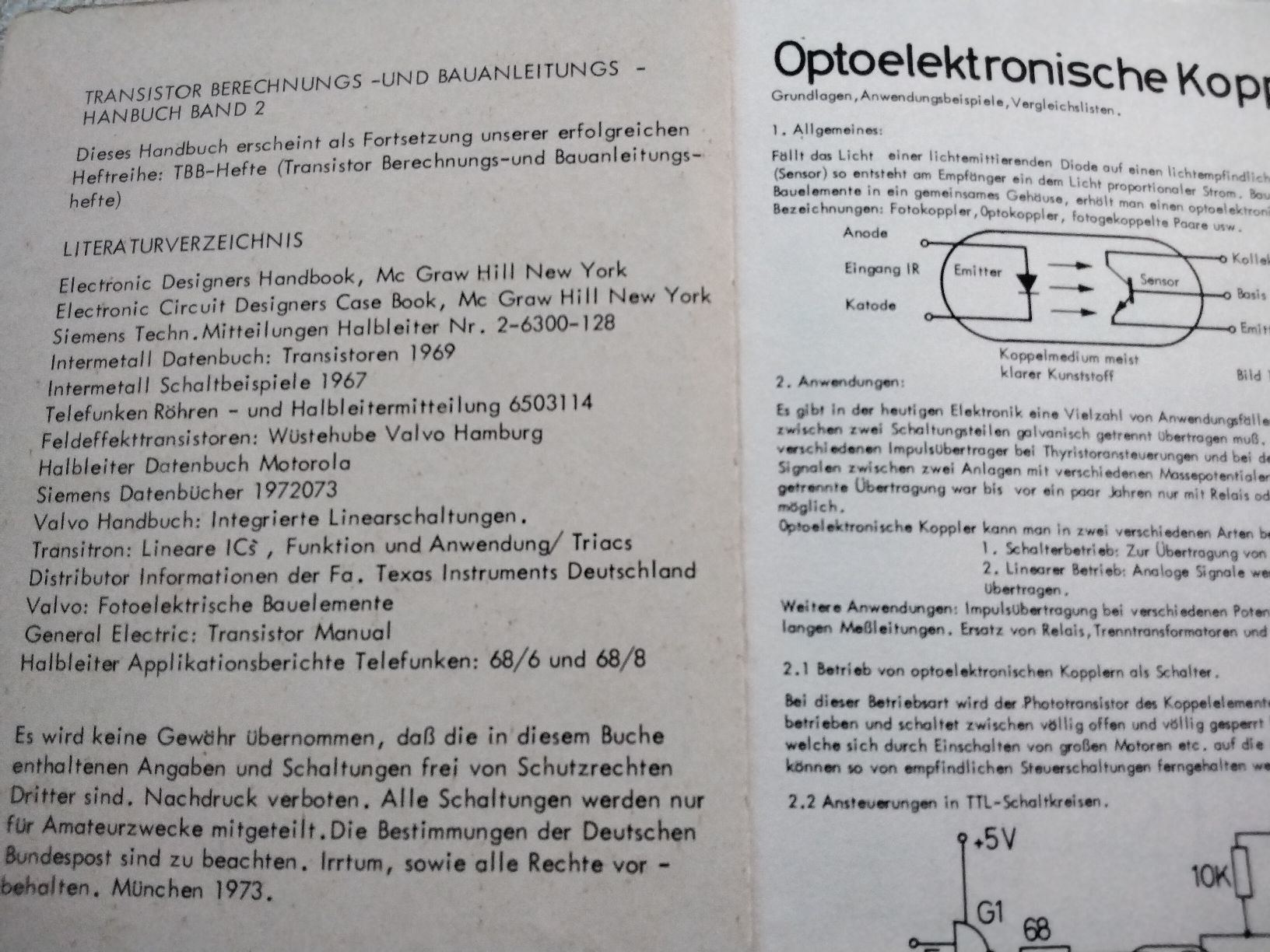 TBB Band 2 Transistor Handbuch Hunziker Elektronik Top! (Gebraucht) in ...