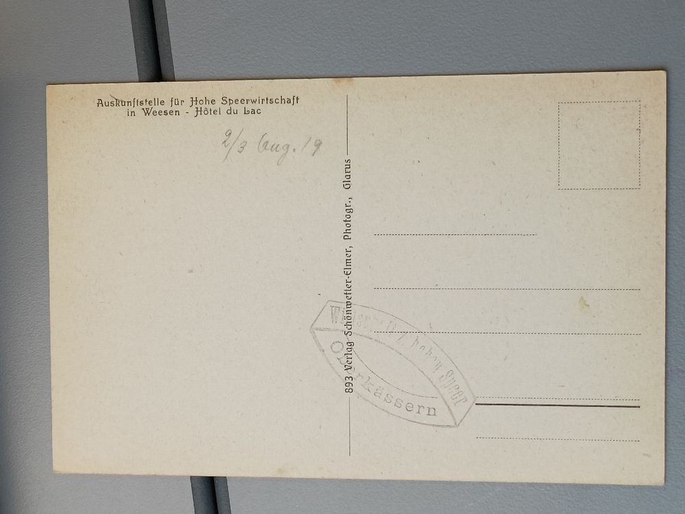 Alte PK / Gasthaus Hohen Speer auf Oberkäsern Alp von 1919 (Gebraucht ...