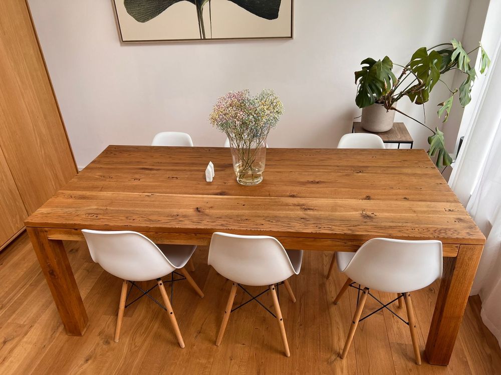 Holztisch Eiche Natur inkl. 6 Stühle | Kaufen auf Ricardo