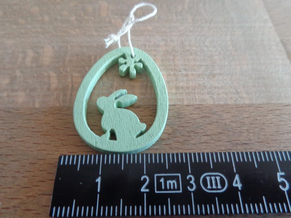 Ei mit Hase Holz zum aufhängen im Puppenhaus/Laden (Neu und ...