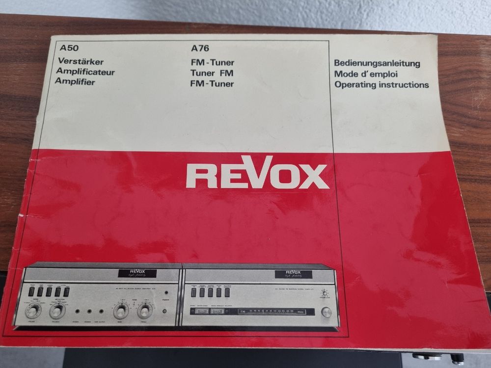 Revox A50 Verstärker und Revox A76 Tuner (Gebraucht) in Sargans für CHF 145 – nur Abholung auf ...