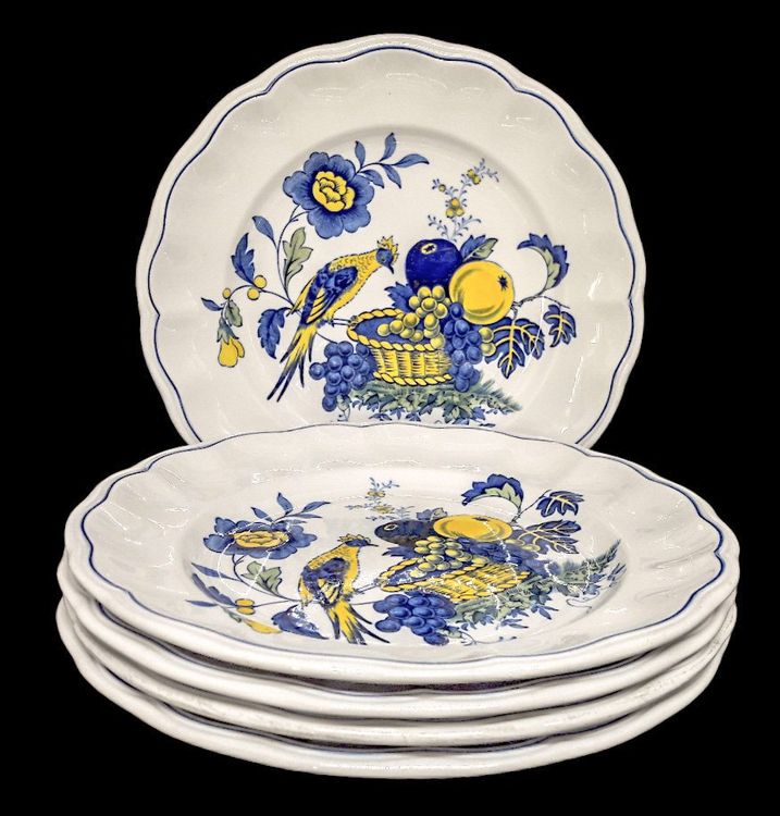 Copeland Spode Blue Bird - S3274 5x Desser Teller Ø 19 cm (Gebraucht ...