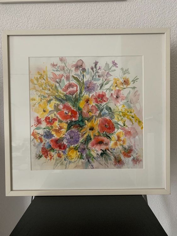 Aquarell, bunt, mit weiss gerahmt (Gebraucht) in Ettingen für CHF 25 – mit Lieferung auf Ricardo ...
