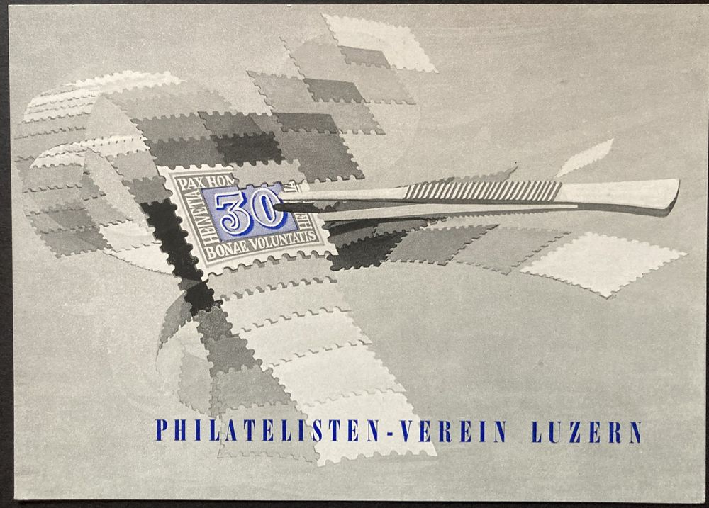 1947, TdB Philatelisten-Verein Luzern mit SS, SBK 300 Fr. (Gebraucht) in Flawil für CHF 69 – mit ...