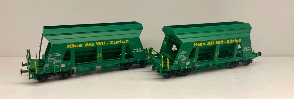 Albert Modell, Kieswagen JMR-70 "Kies AG Wil-Zürich" 2er Set (Neu und originalverpackt) in ...