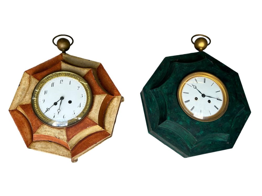 2 Pendules murales / Wall clocks Angleterre XIX es 🎁 (Gebraucht) in ...