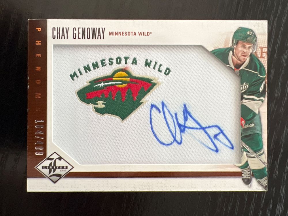 Chay Genoway r NHL Original Autogramm mit Emblem Wild | Kaufen auf Ricardo