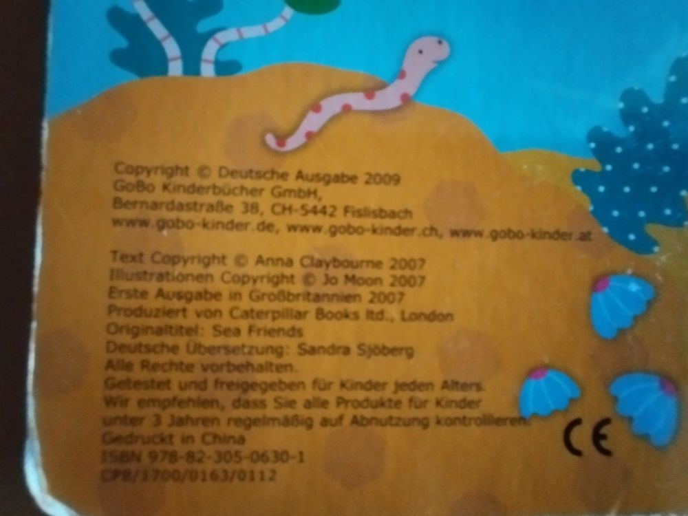 Kinderbuch mit Fühlsachen GoBo "Meeresfreunde" (Gebraucht) in Densbüren ...