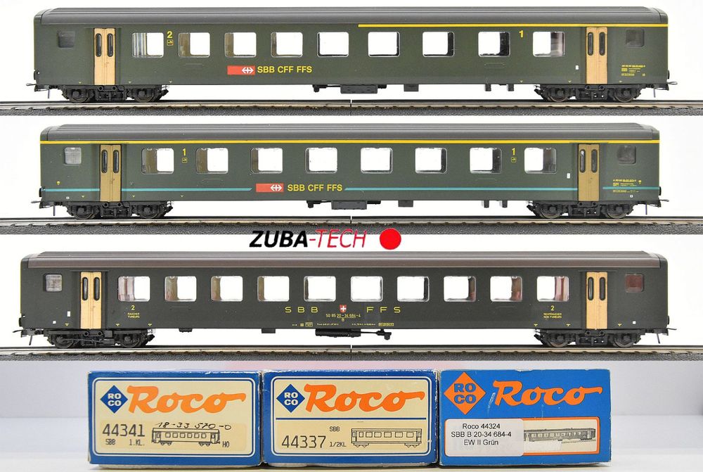 3x Roco EW II Personenwagen der SBB H0 GS mit OVP | Kaufen auf Ricardo