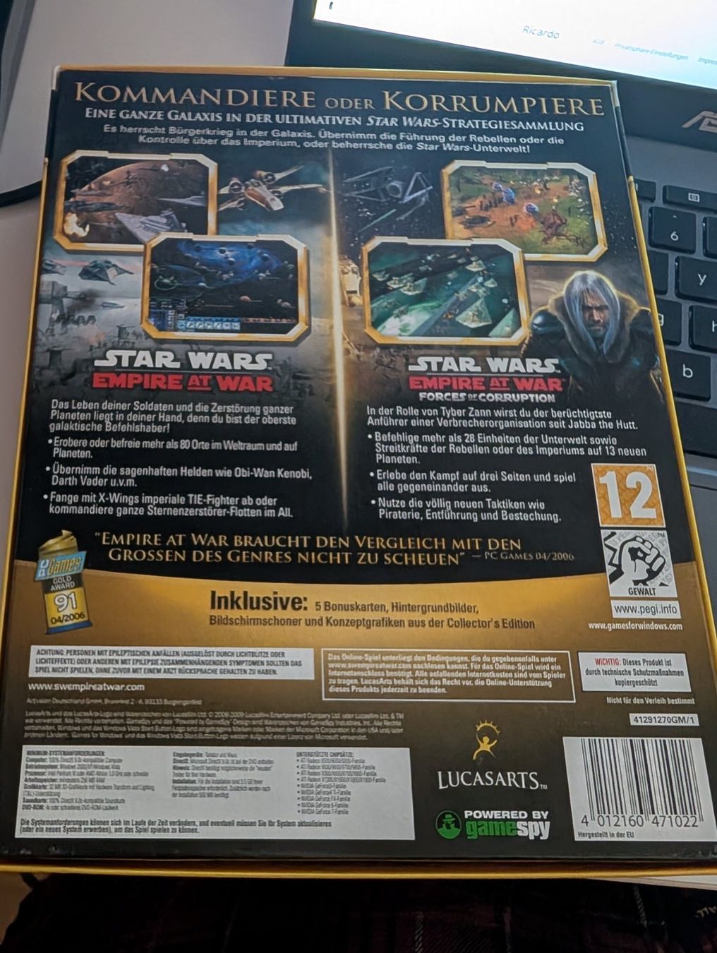 Star Wars Empire at War Gold Pack PC DVD-ROM Big Box (Gebraucht) in ...