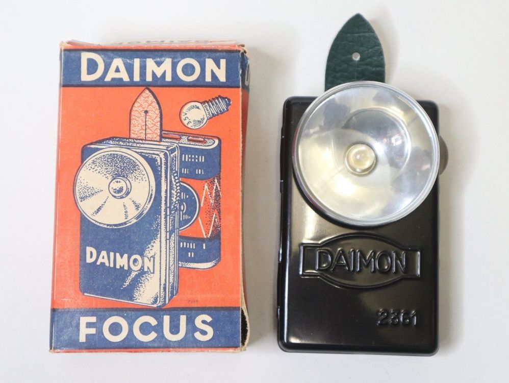 Antike Daimon 2361 Taschenlampe Focus WW2 unbenutzt! NOS (Neu (gemäss ...