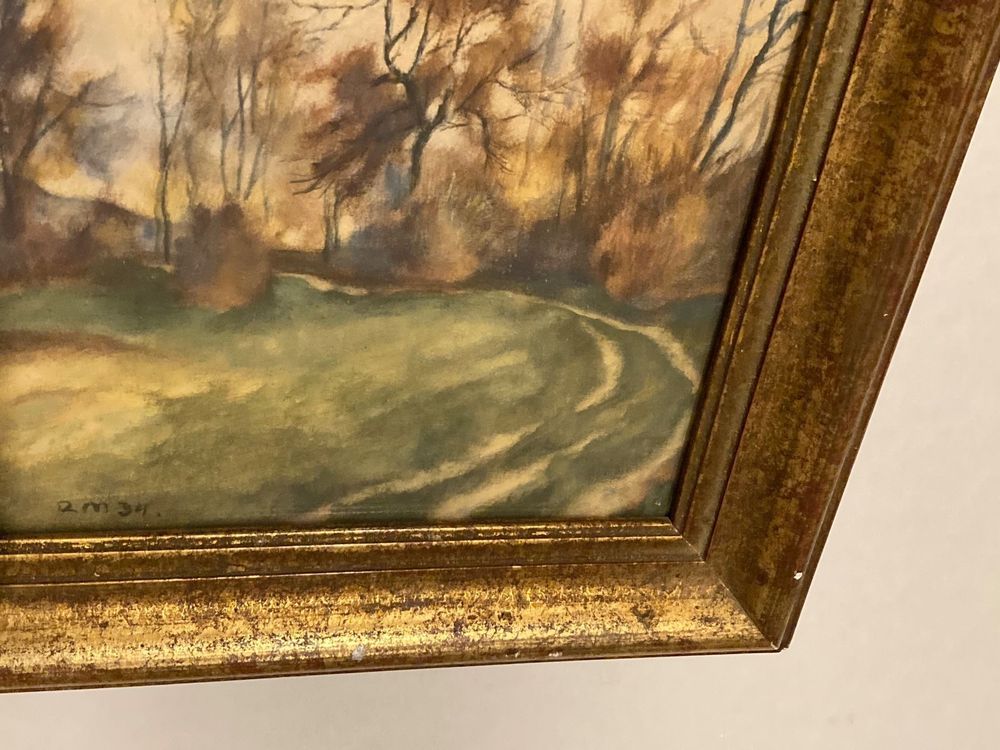 Rudolf Müller 1934 (1892-1972) Landschaft mit Wiese, Bäume (Gebraucht) in Hirzel für CHF 25 ...