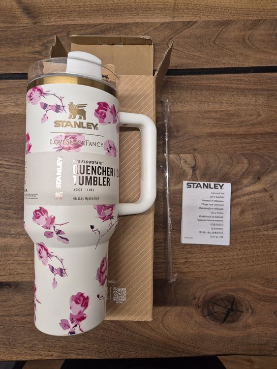 Stanley Flow Quencher H2.0 Tumbler 1.18l weiss/ Blumen - Neu (Neu und ...