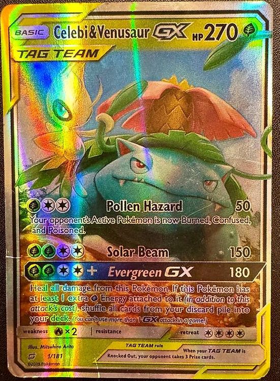 Pokémon Karte - Celebi & Venusaur GX TAG TEAM | Kaufen auf Ricardo