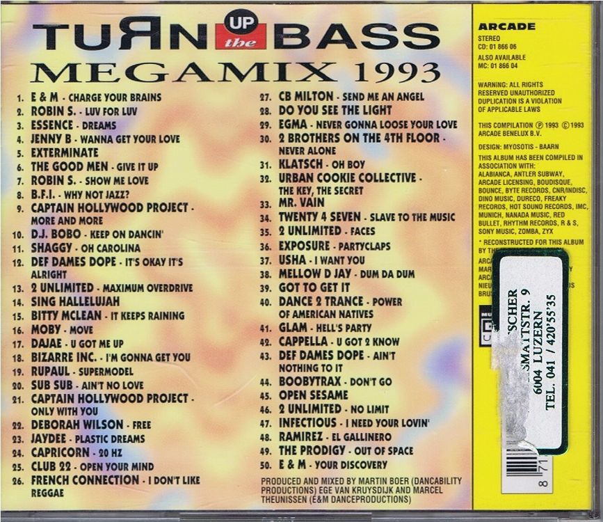 Turn Up The Bass Megamix 1993 | Kaufen auf Ricardo