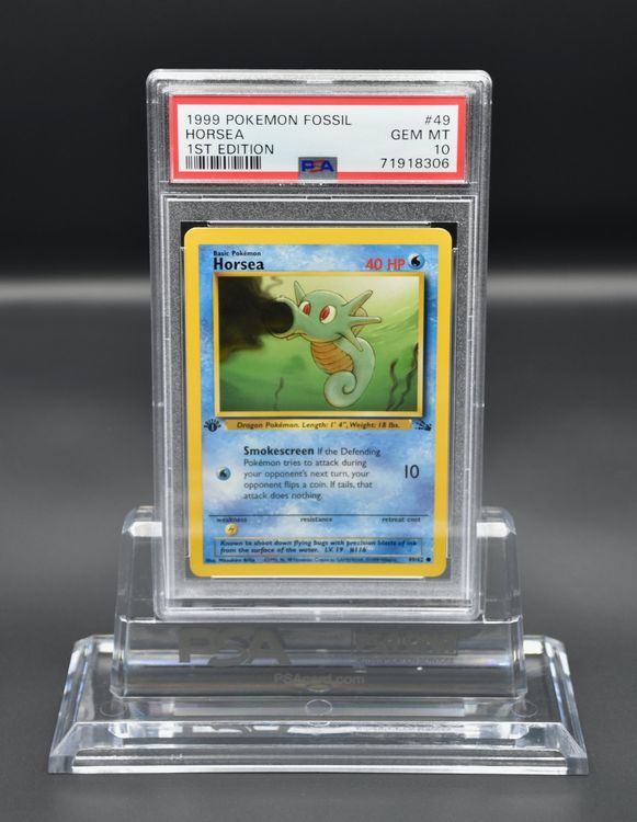 PSA 10 GEM MINT, 1999, Pokemon #49 Horsea, (1st Edition) (Neu (gemäss Beschreibung)) in Reinach ...