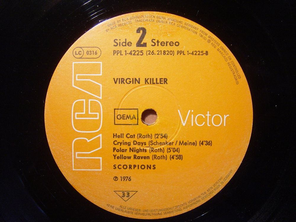 Scorpions Virgin Killer Original mit Insert (Gebraucht) in Wängi für ...