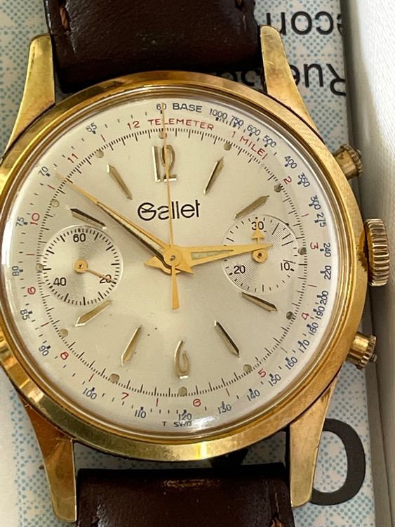 Chrono mécanique Gallet Valjoux 7733 | Kaufen auf Ricardo