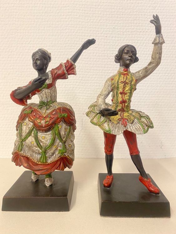 WIENER-BRONZE DER TÄNZER UND DIE TÄNZERIN BRONZE BEMALT | Kaufen auf ...