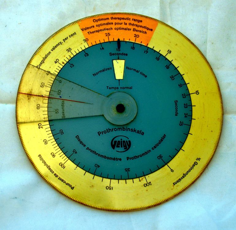 Rechenscheibe Prothombinskala Geigy | Kaufen auf Ricardo