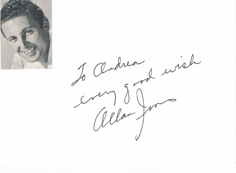 Allan Jones 1907-92 Autogramm signiert Karte 10x15cm (Gebraucht) in ...