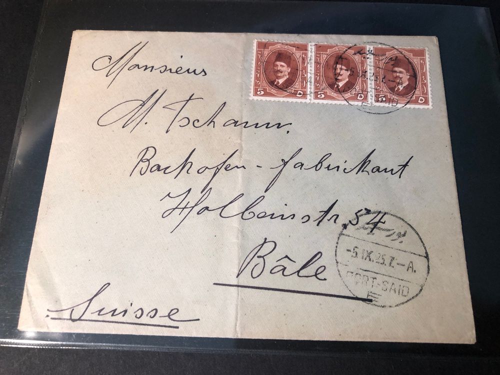 Brief 1925 von Post-Said, Ägypten nach Basel (Gebraucht) in Basel für ...