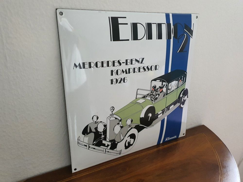 Emailschild Mercedes Benz Emaille Schild Reklame Oldtimer | Kaufen auf ...