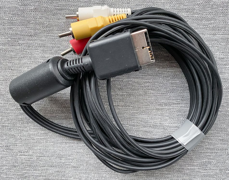 Composite Video Kabel 2,5 m für Sony PlayStation PS1 PS2 PS3 (Gebraucht ...