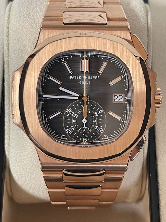 Patek Philippe 5980 1R-001 Nautilus 18K Rose Black Full Set (Gebraucht ...