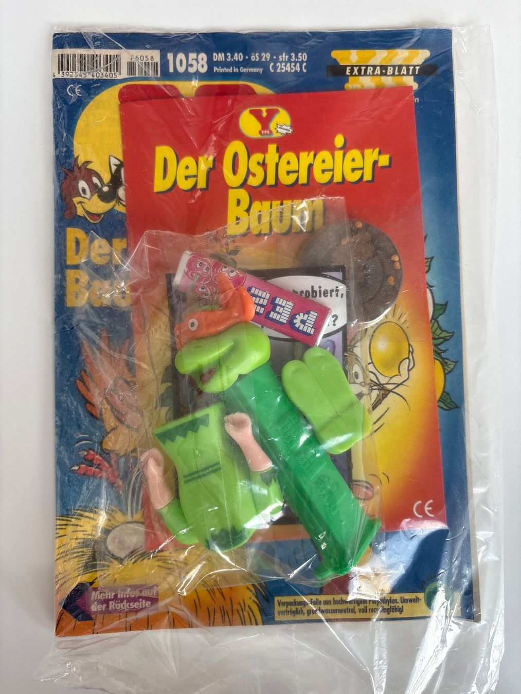 YPS Heft #1058 "Der Ostereier-Baum" + PEZ Gadget, ungeöffnet (Neu und ...