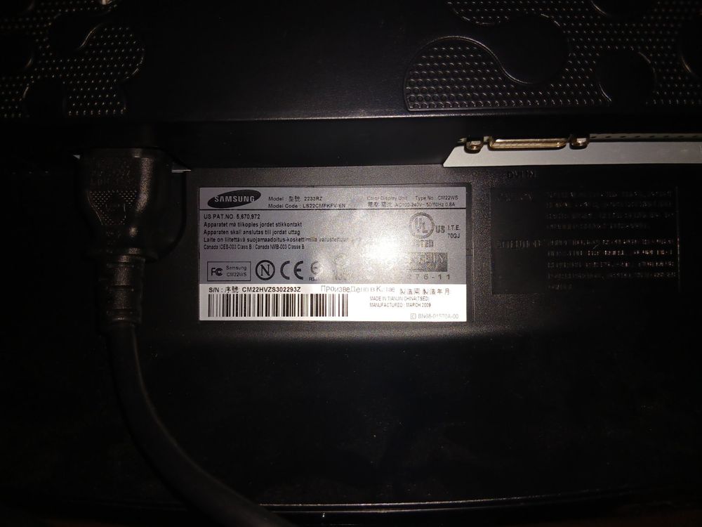 Samsung SyncMaster 2233, 22 Zoll Monitor (Gebraucht) in Wetzikon ZH für ...