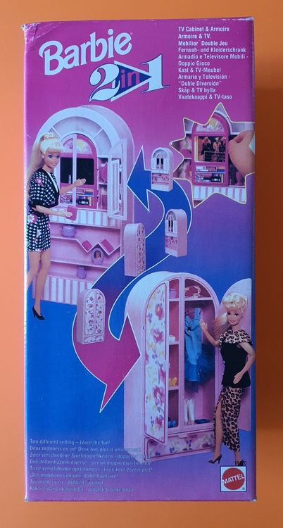Barbie: Barbie 2 in 1, TV Cabinet + Armoire / Mat.11420 /257 (Neu ...
