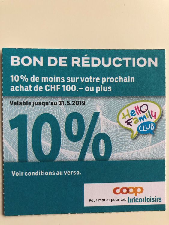 Bon Coop Brico-loisirs 10% (Neu und originalverpackt) in Biel/Bienne ...